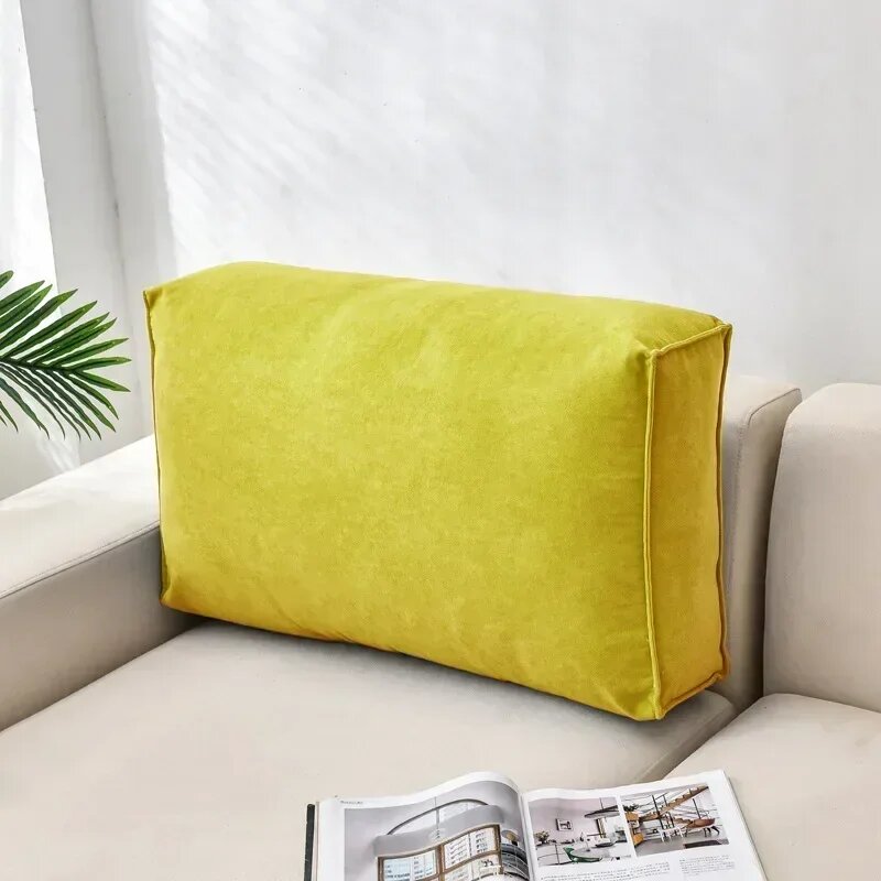 Подушка для спины, полиэстер/хлопок, 60x12x45 см Желтый