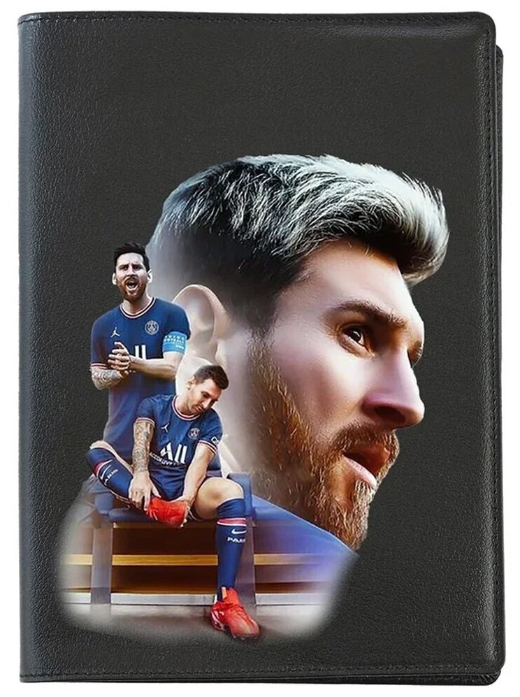 Ежедневник Russian.Handmade недатированный из натуральной кожи футболист Месси/подарок футболисту/фанату футбола №6