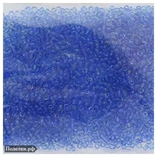 Бисер AS-6 голубой прозрачный (11/0) 2.1 мм 20 г, цена за 1 уп.