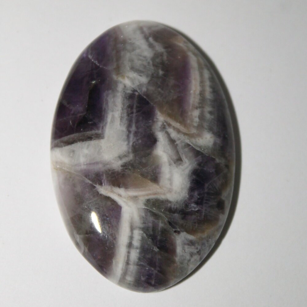 Коллекционный кабошон Аметист Шеврон, 40х27х4 мм, Ватиха, "True Stones"