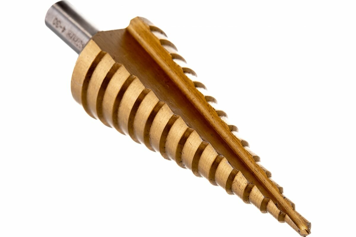 SKRAB сверло по металлу ступенчатое 4-30 мм 14 ступеней с TiN покрытием 30162