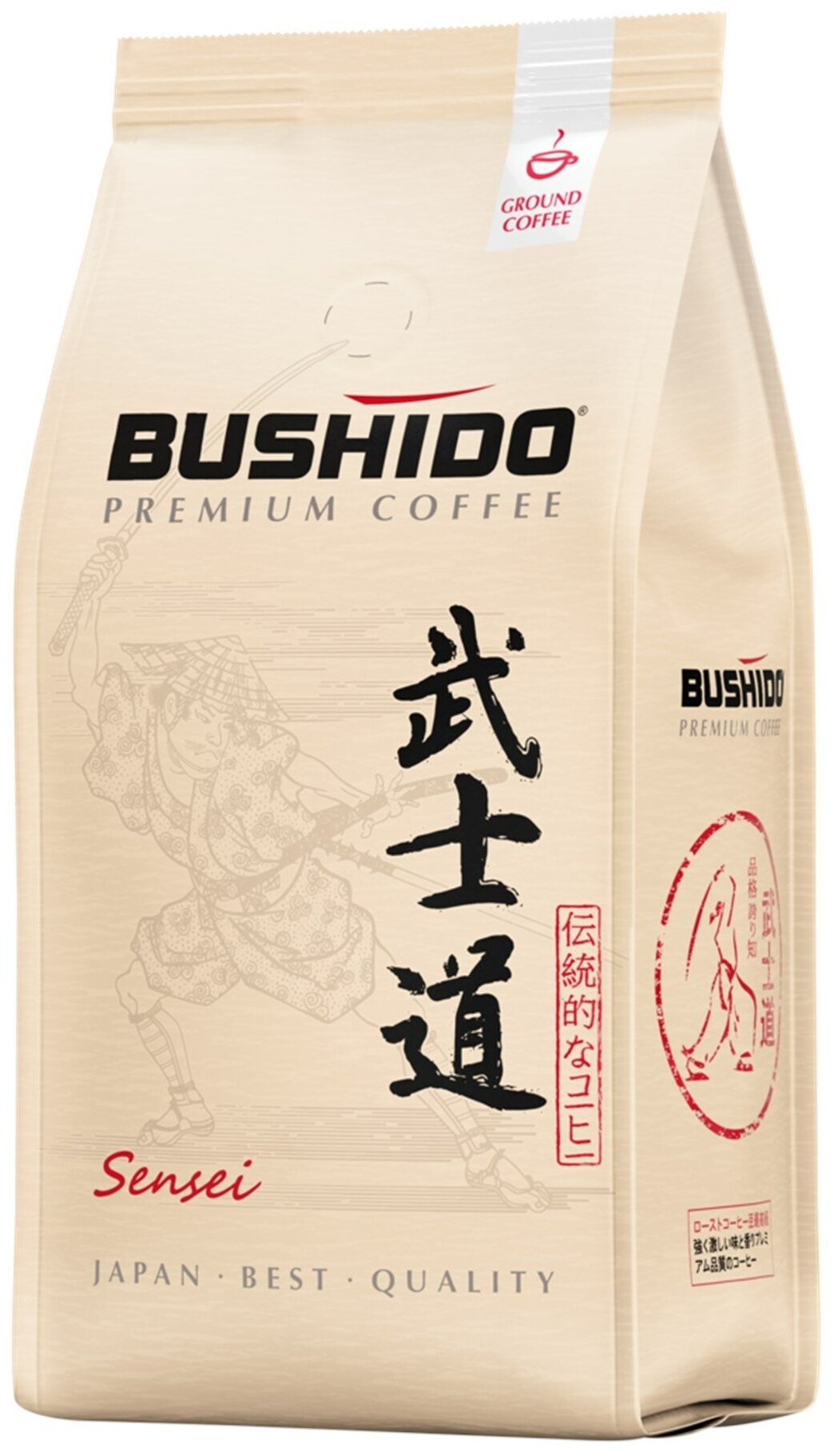 Кофе Bushido Sensei 227 гр, молотый, средняя обжарка, мягкий вкус, для капучино, американо