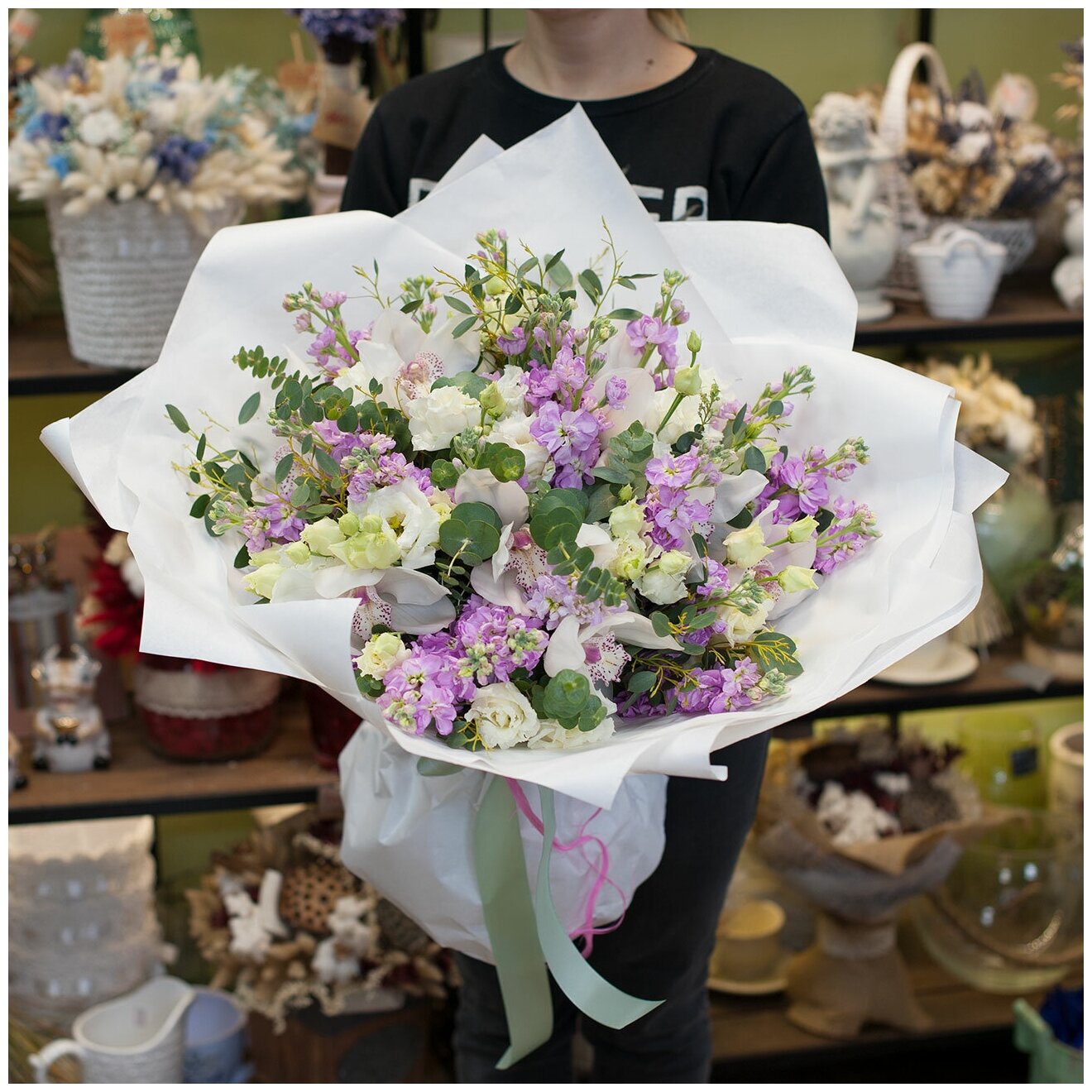 Букет цветов Charlotte "Эльза", сборный, разноцветный, высота 40 см