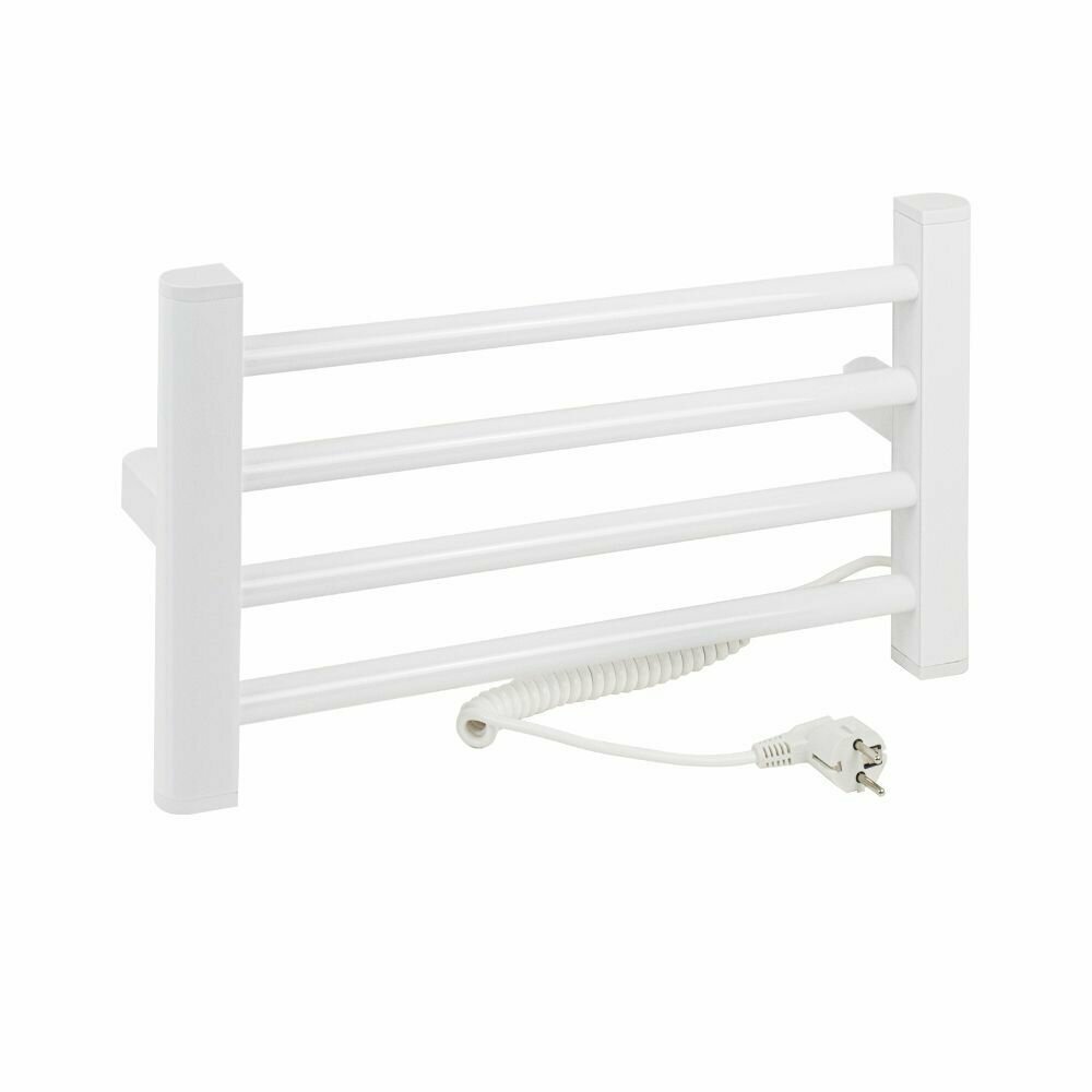 Полотенцесушитель BRIMIX 08120W белый электрический 300 х 500 х 85-95 мм лесенка на 4 перекладины 95 W из алюминия