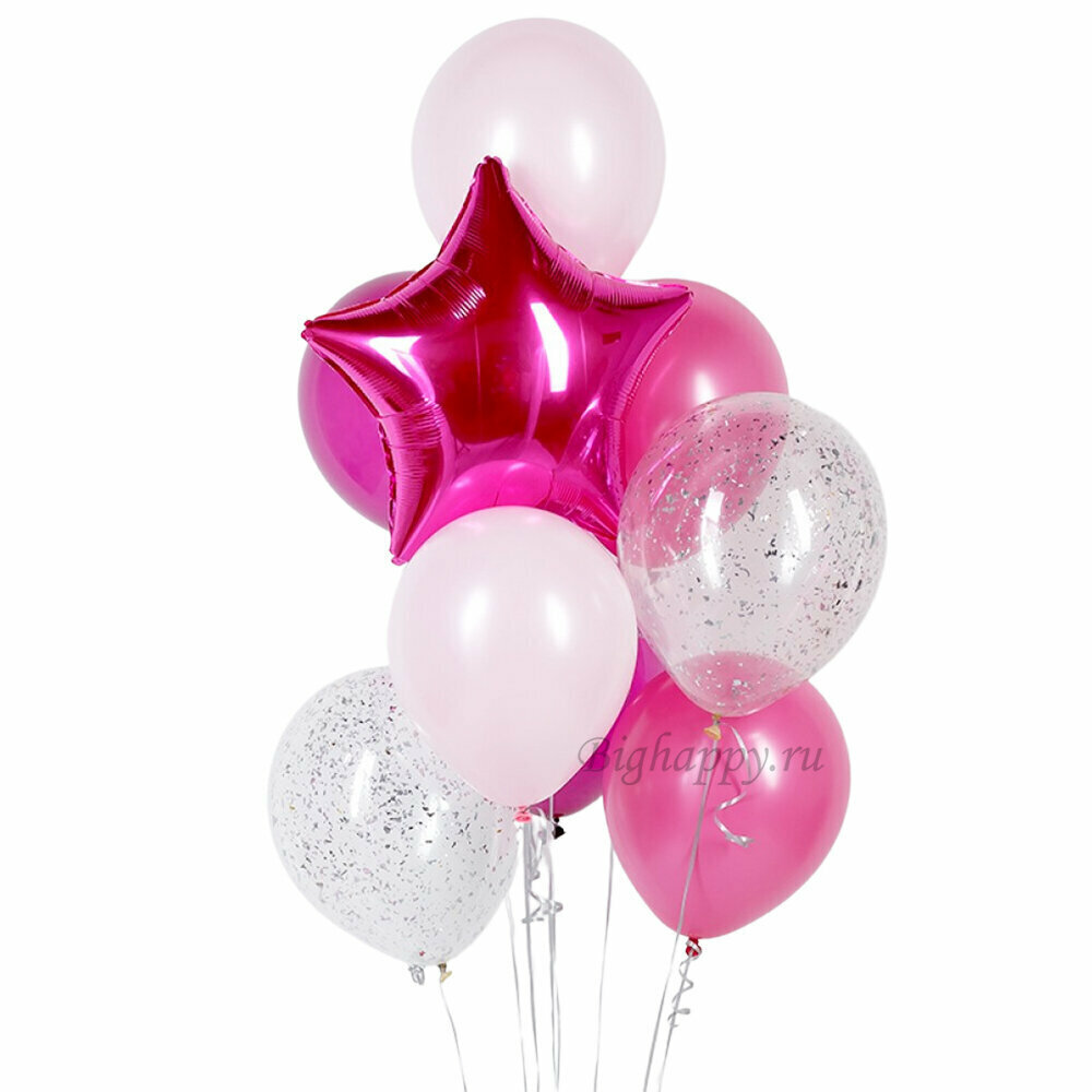Букет из шаров "Фуксия"