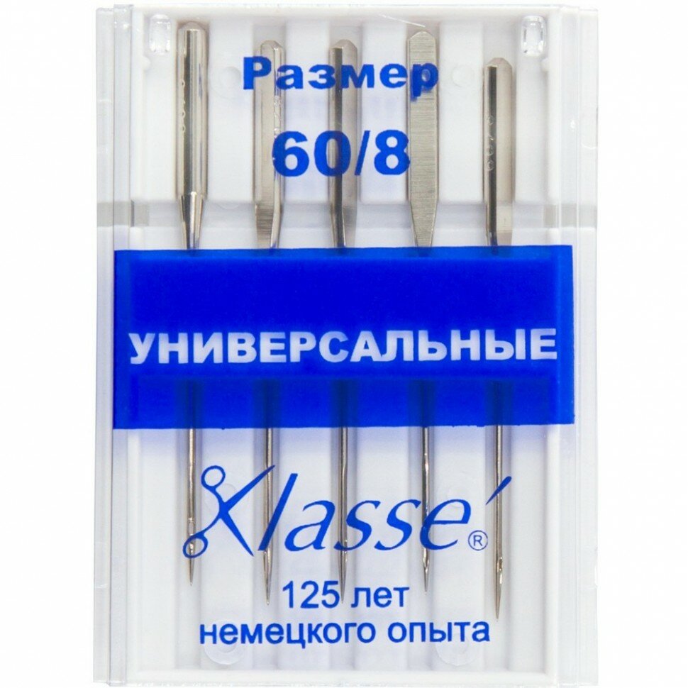 Hemline A6100/60 Иглы для бытовых швейных машин универсальные № 60, 5 шт