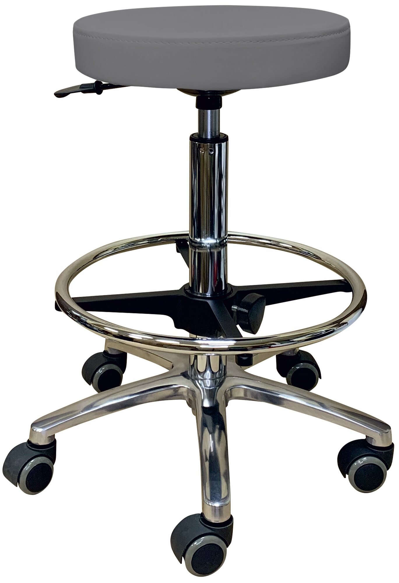 Высокий стул мастера Pafos L Extra c опорой для ног, серый