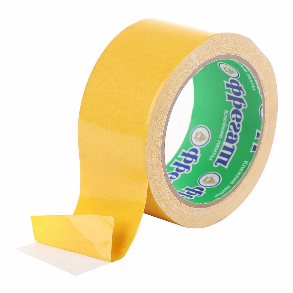 Клейкая лента двусторонняя для напольных покрытий Фрегат 50 мм х 10 м ПВХ