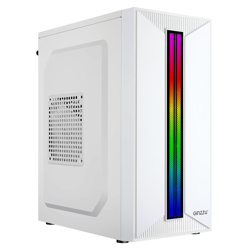 Корпус mATX MiniTower Ginzzu B380 RGB White
