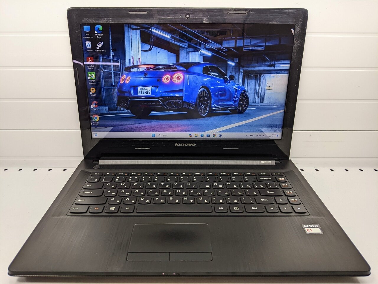 Ноутбук Lenovo G40-45, 14'', 1366x768, AMD E1-6010, AMD Radeon R2, RAM 4 GB, SSD 128 GB, HDD 250 GB, Windows 11