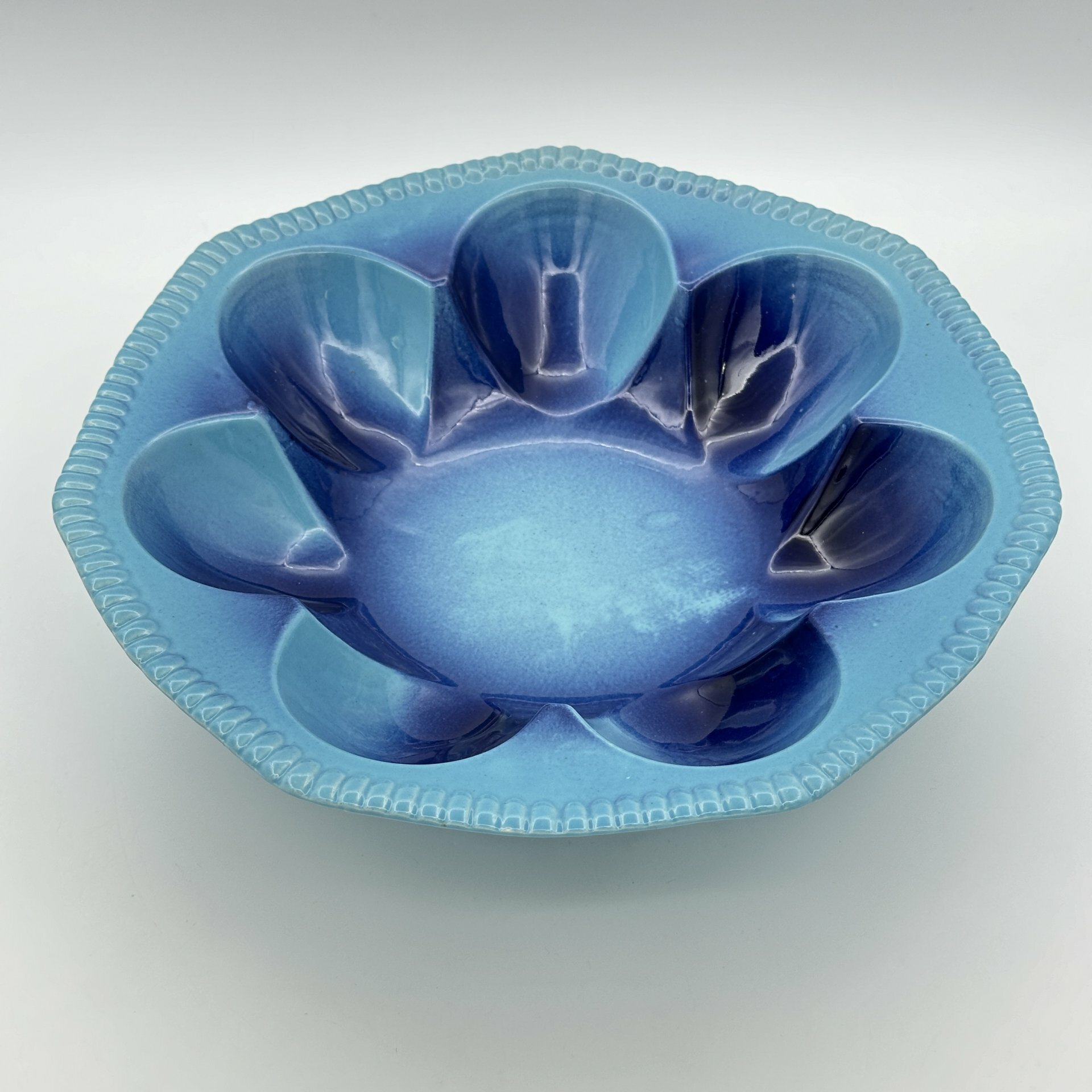 Блюдо глубокое, круглой формы, фаянс, Ленинградский завод «Стройфаянс», СССР