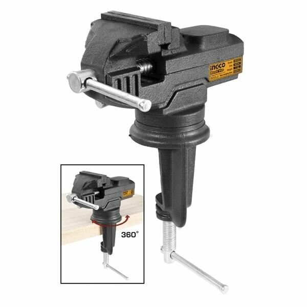 Тиски поворотные с наковальней 1000 кгс INGCO HBV082