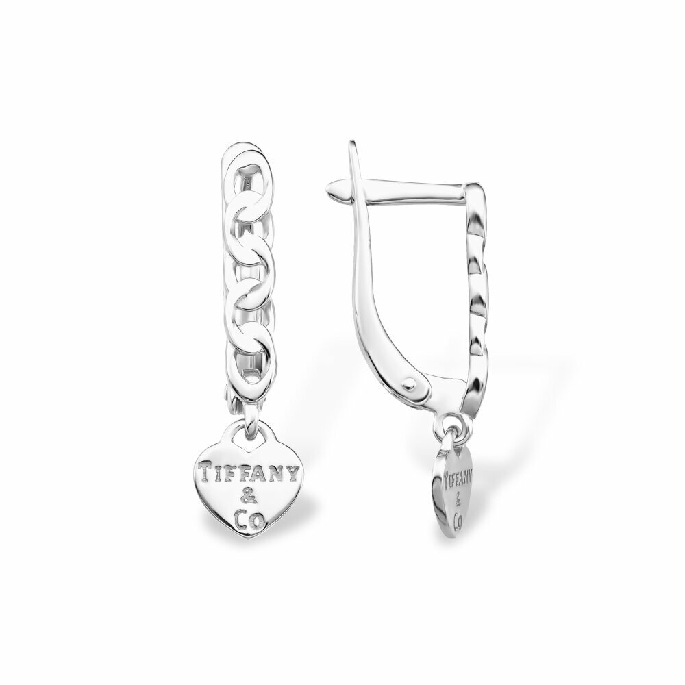 Серьги Яхонт, серебро, 925 проба