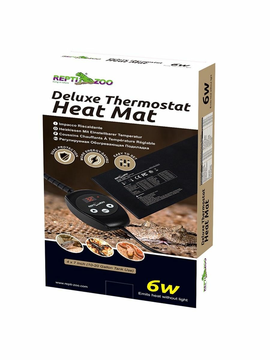Коврик греющий с терморегулятором Repti-Zoo 6Вт, 100*178мм