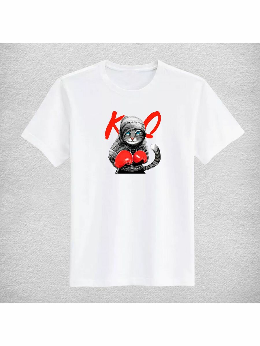 Футболка кот боксер