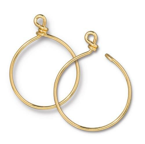 Основа-подвеска для нанизывания, 44х32мм, TierraCast, базовый материал - латунь, позолоченная, 1 шт.