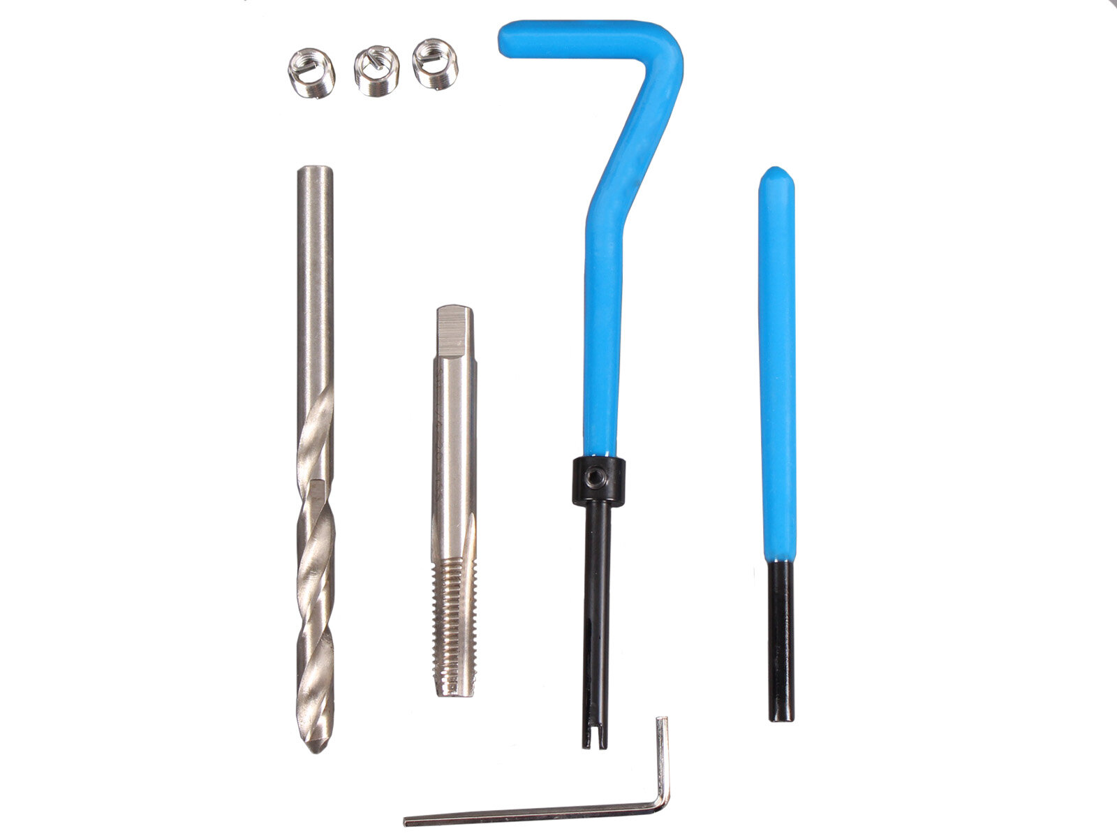 Набор для восстановления резьбы AnroKey 1/4 UNC, М6.3, шаг 1.27, 25 вставок