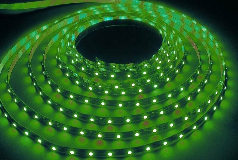 Светодиодная LED Лента IP20--4.8-Gr, зеленый, 5м. Тип освещения 2835.