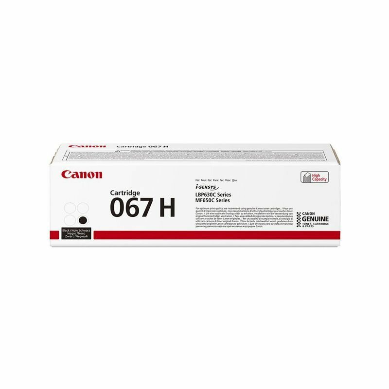 Тонер-картридж Canon 067H BK чёрный, 3100 стр, оригинальный