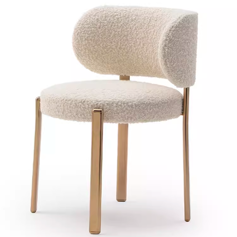 Дизайнерский стул с золотыми ножками Tuli (замша)