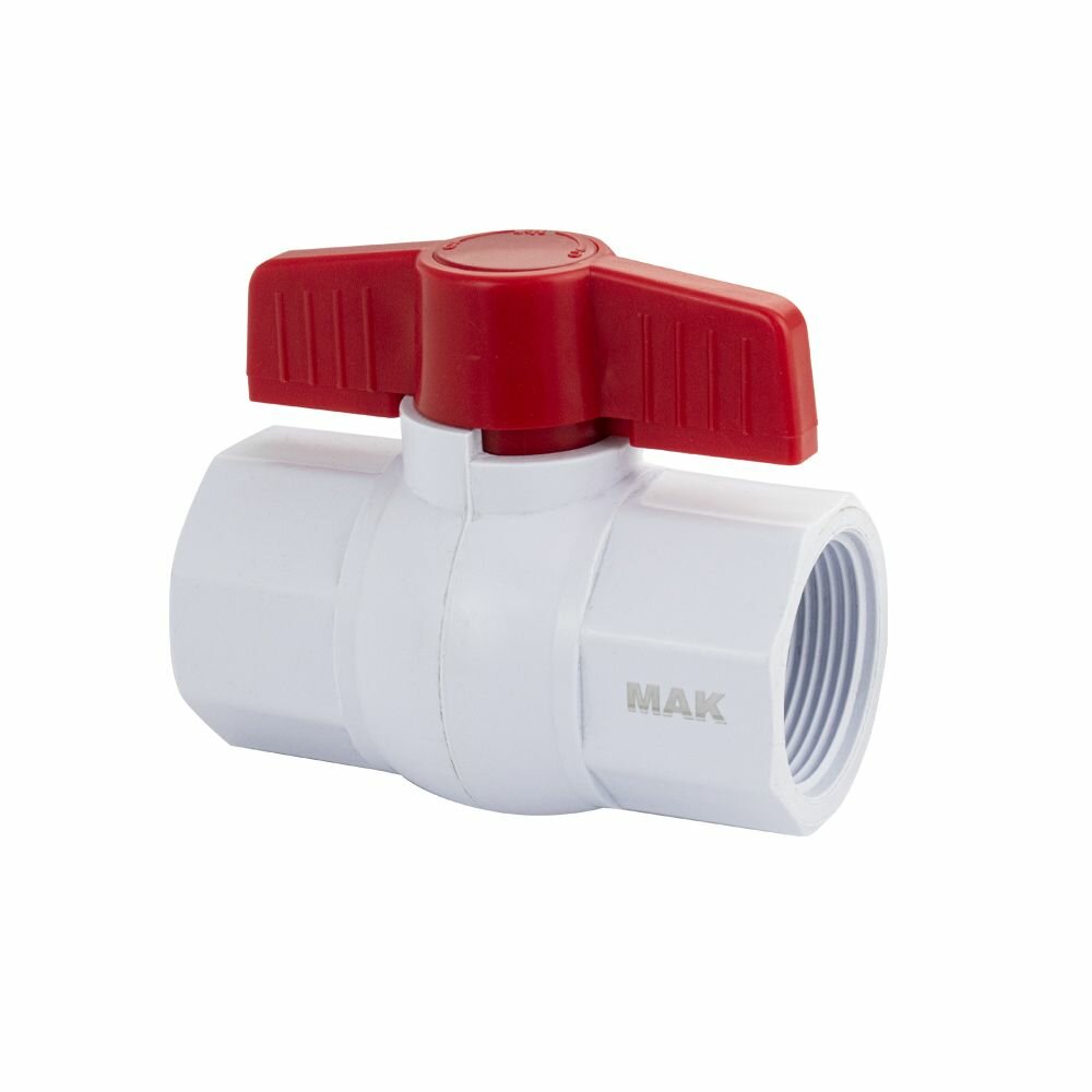 Кран шаровый 1 1/4" бабочка вр/вр из АБС пластика