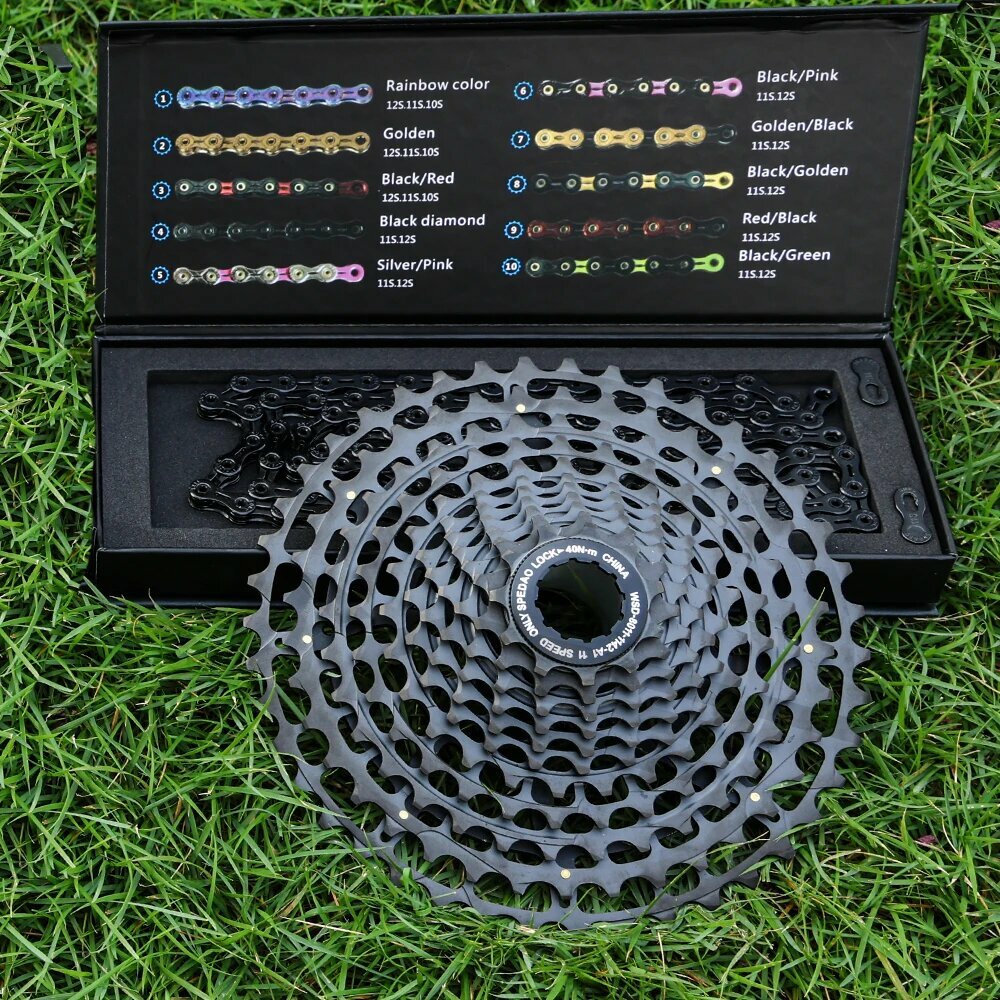 SPEDAO SLR2 велосипедная кассета 11 скоростей 11-42T Black With Chain