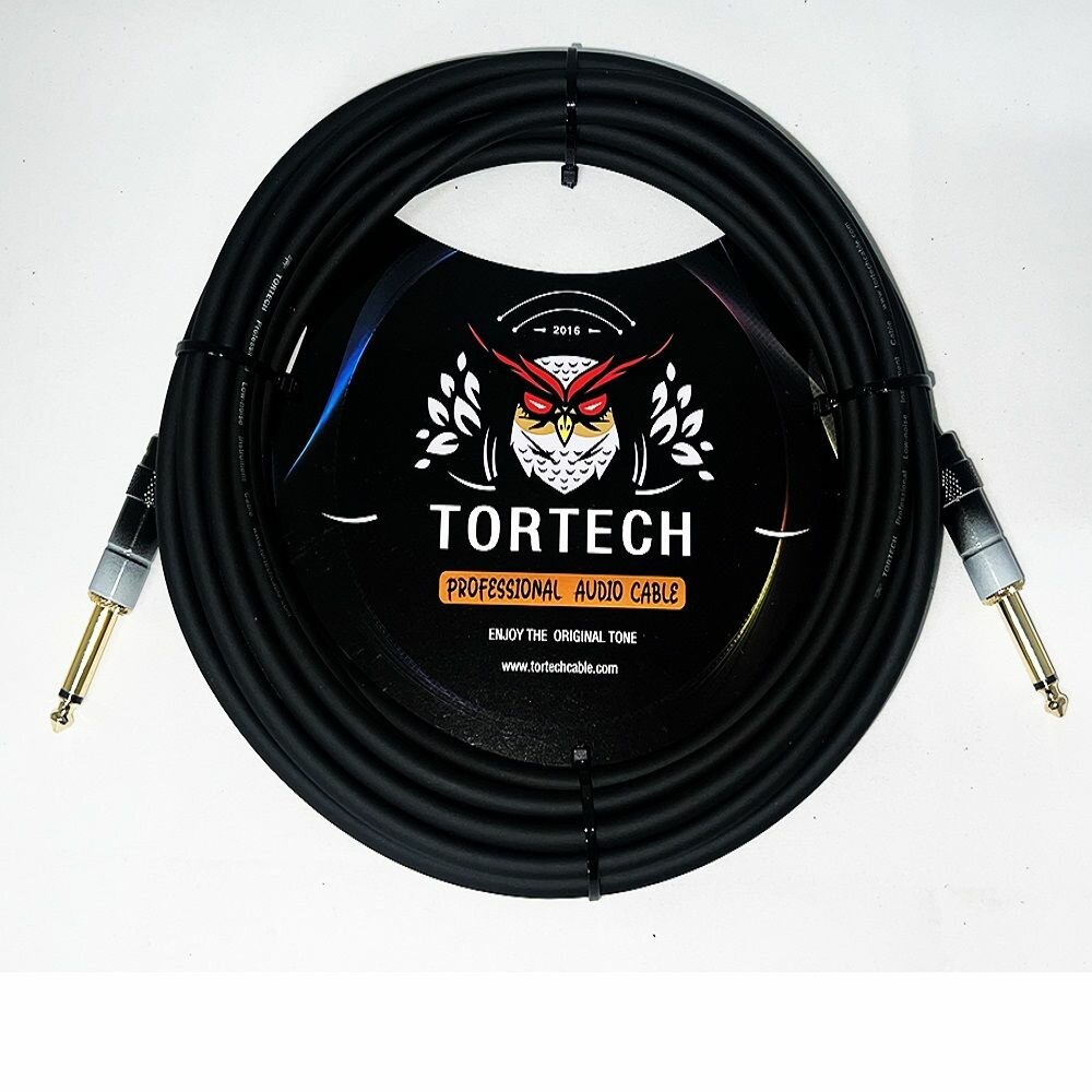 Кабель инструментальный TORTECH TC-128, двойное экранирование, черный, 6 м
