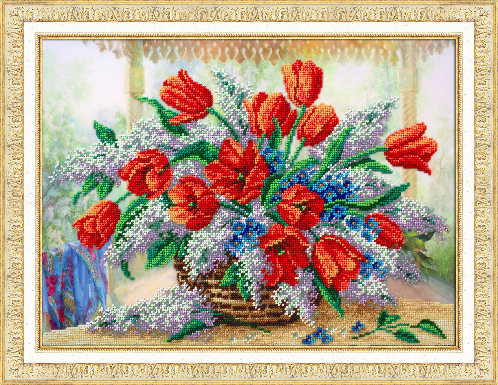 Набор для вышивания бисером "паутинка" Б-1304 Весенняя фантазия