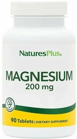 Natures Plus Magnesium 200 мг (180 таблеток) магний хелат, биодоступная форма