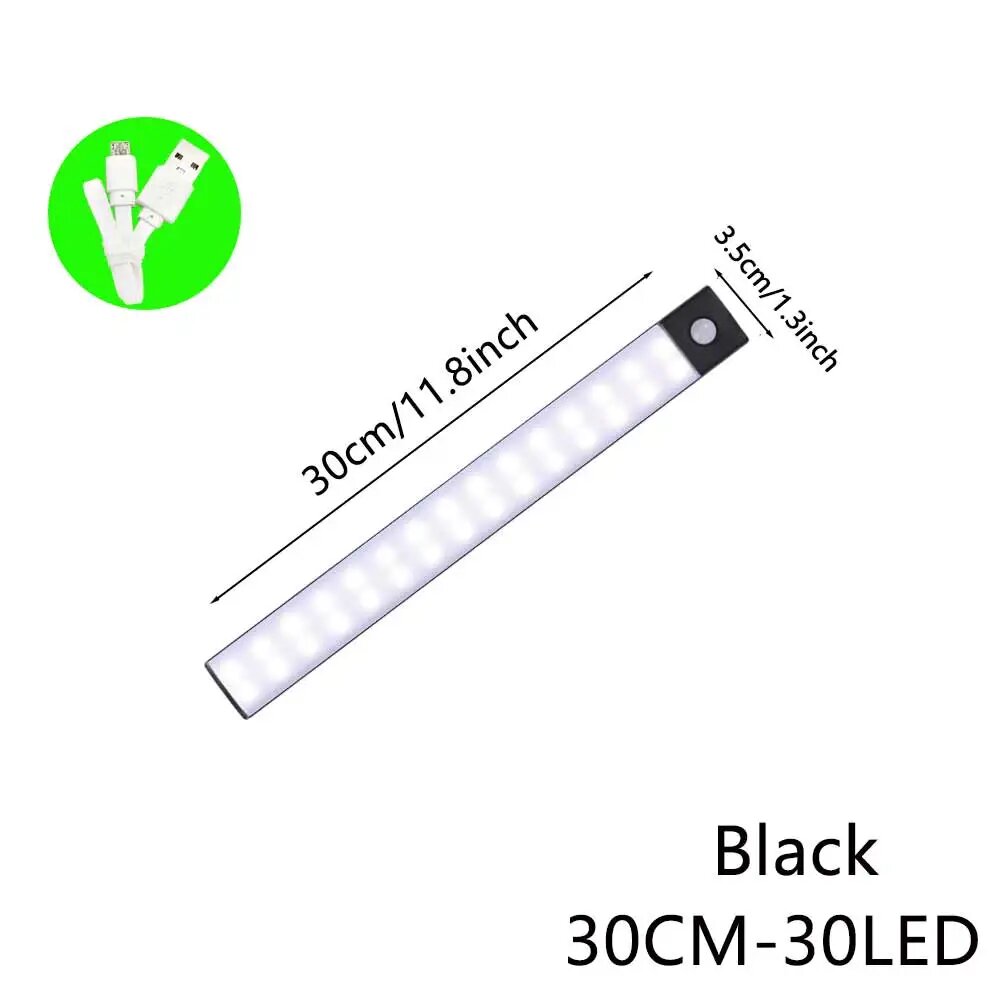 Черный светодиодный ночник 30 см, 30 LED