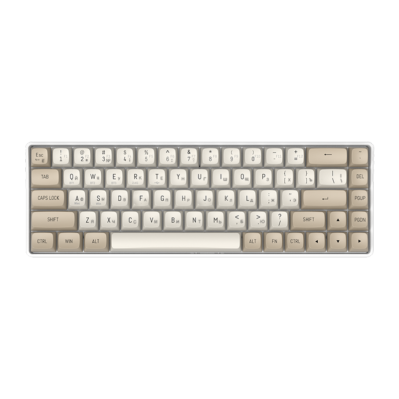 Клавиатура беспроводная Aigo A68 Yellow Switch, русская раскладка, бежевый