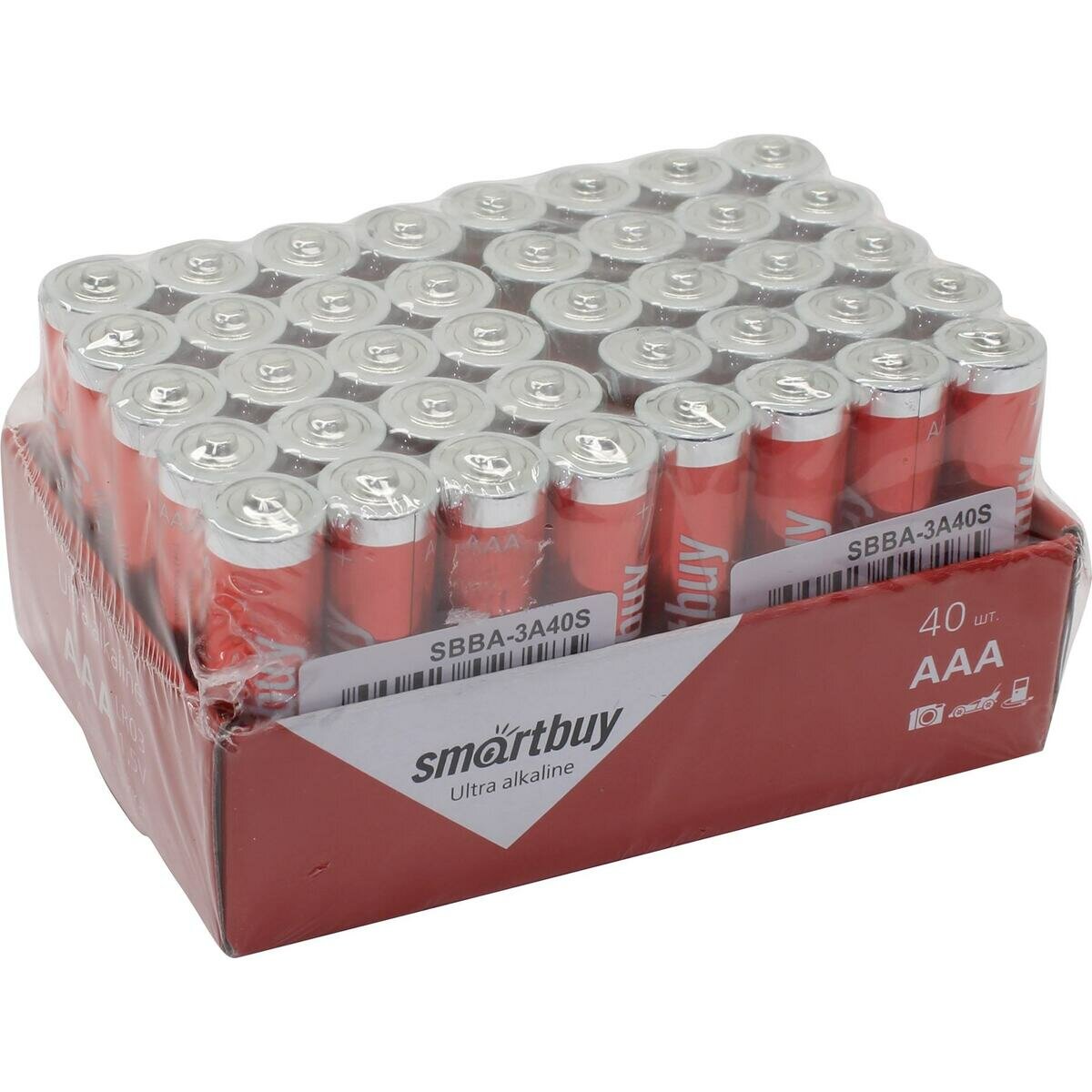 Smartbuy SBBA-3A40S, Size"AAA", 1.5V, щелочной (alkaline) <уп. 40 шт>