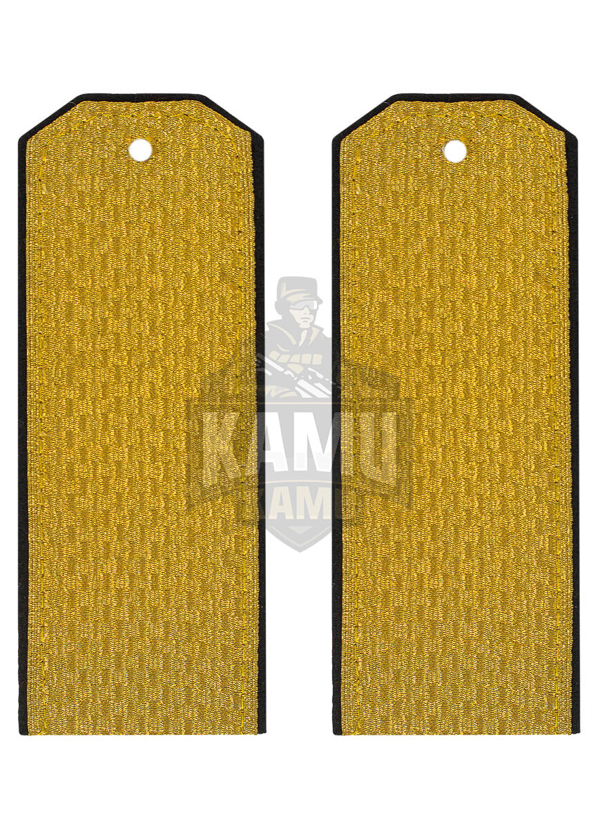 Погоны Вмф парадные золотые рядовой Кляммеры в комплекте картон 14х5,5см