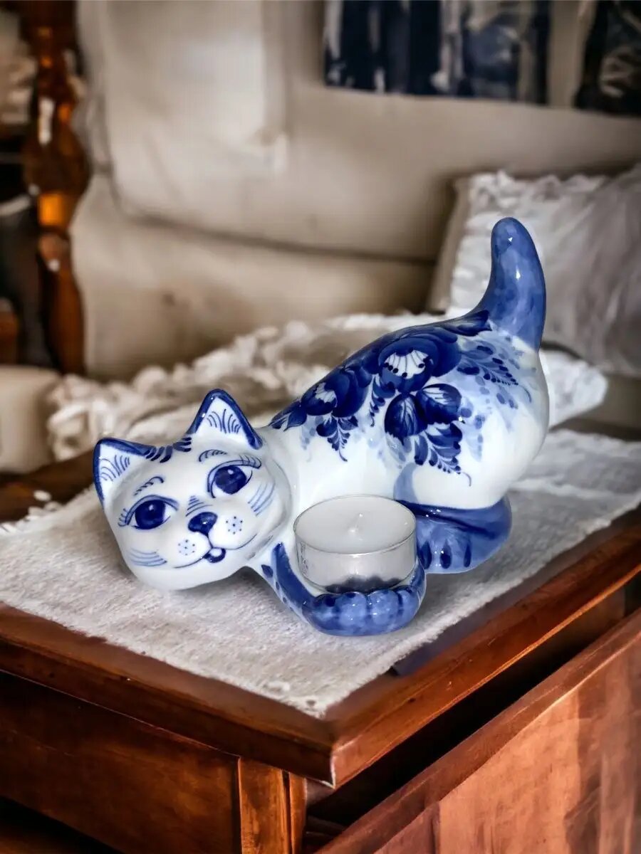 Статуэтка подсвечник "Кот "