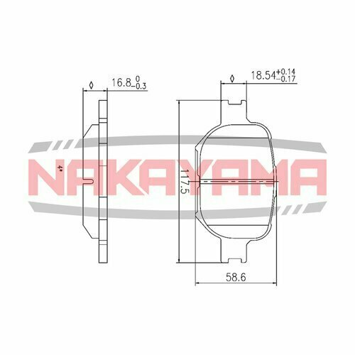 Колодки тормозные дисковые Nakayama HP8435NY