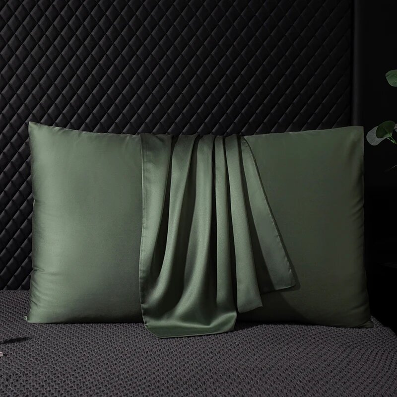 Наволочка из шелка Feng Yu Qing Зеленый, 40x60cm 1pc, Dark Green