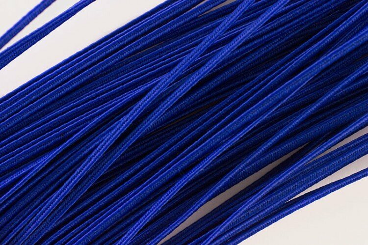 Шнур сутажный 2,5мм, цвет васильковый темный №735171, 1 метр