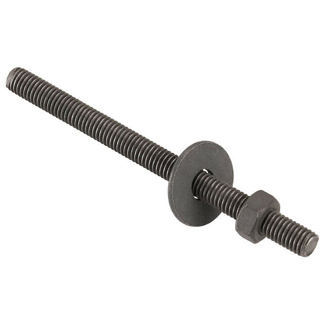 Шпилька анкерная 12х160мм для химического анкера, комплект 2 шт с гайкой и шайбой