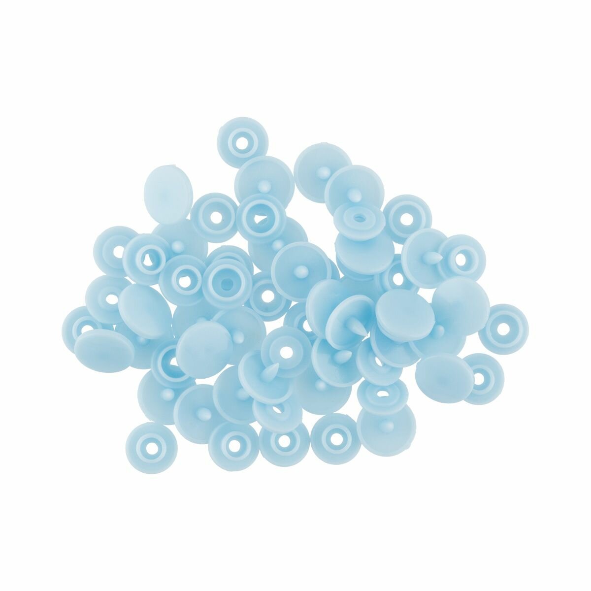 Кнопки "Micron" POM-10 Кнопки пластиковые d 10 мм 15 шт. № 005 голубой