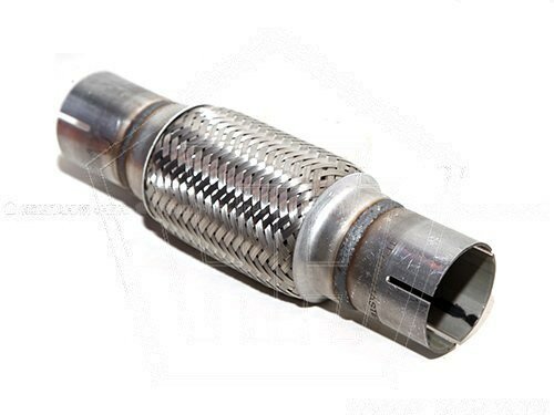 Гофра глушителя (50*150) 3-х слойная с трубами под хомут "transmaster universal"