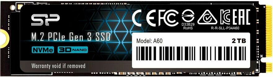Накопитель SSD Silicon Power PCI-E 3.0 x 2Tb SP002TBP34A60M28 M-Series M.2 2280