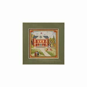 Набор для вышивания крестом и бисером "Библиотека", 13х13 см, MH14-2423, MILL-HILL