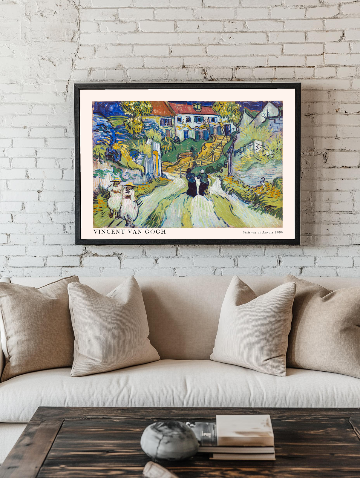 Постер "Винсент Ван Гог - Лестница в Овере, 1890" 50x70 в раме