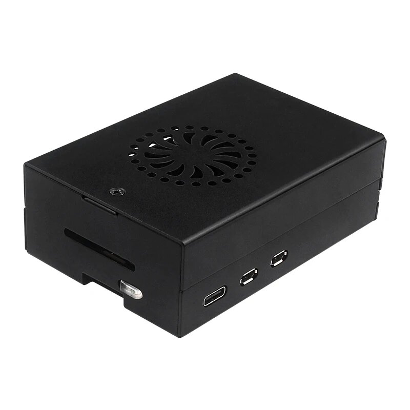 Корпус для Raspberry Pi с вентилятором, черный — фото 1