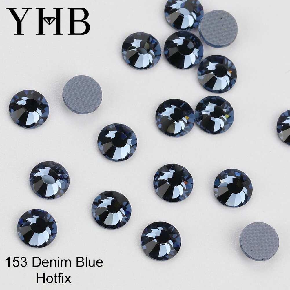 Стразы YHB 7мм, 153 Denim Blue, темно-синий, 144шт