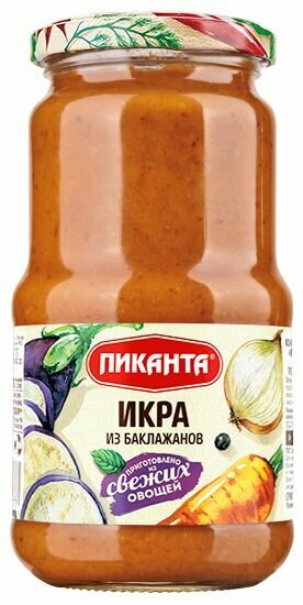 Икра из баклажанов пиканта, 450г x 3 упаковки
