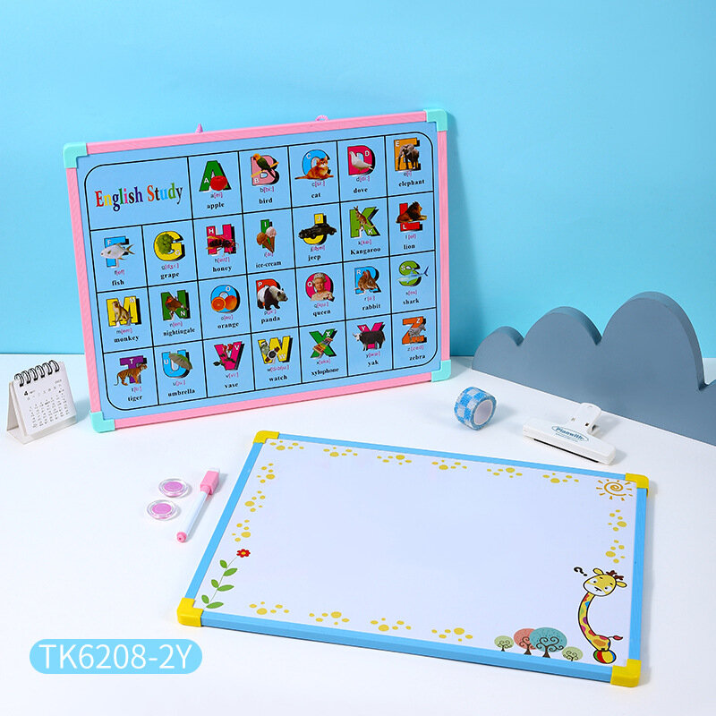 Детская магнитная доска для письма, стираемая цветная доска для рисования, размер 30x40 см, портативная белая доска для