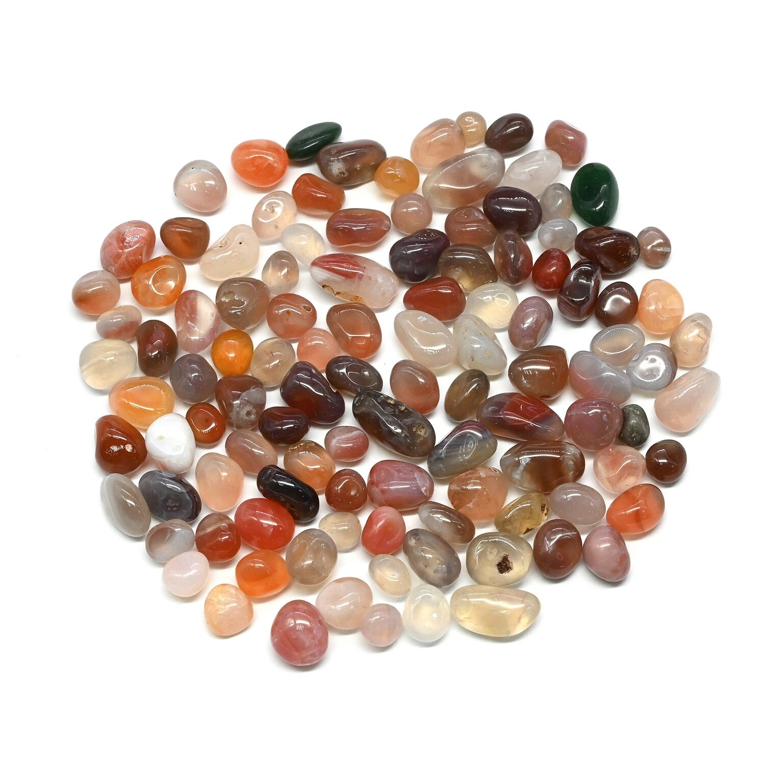 Агат галтовка фракция 5-10мм, упаковка 100г .