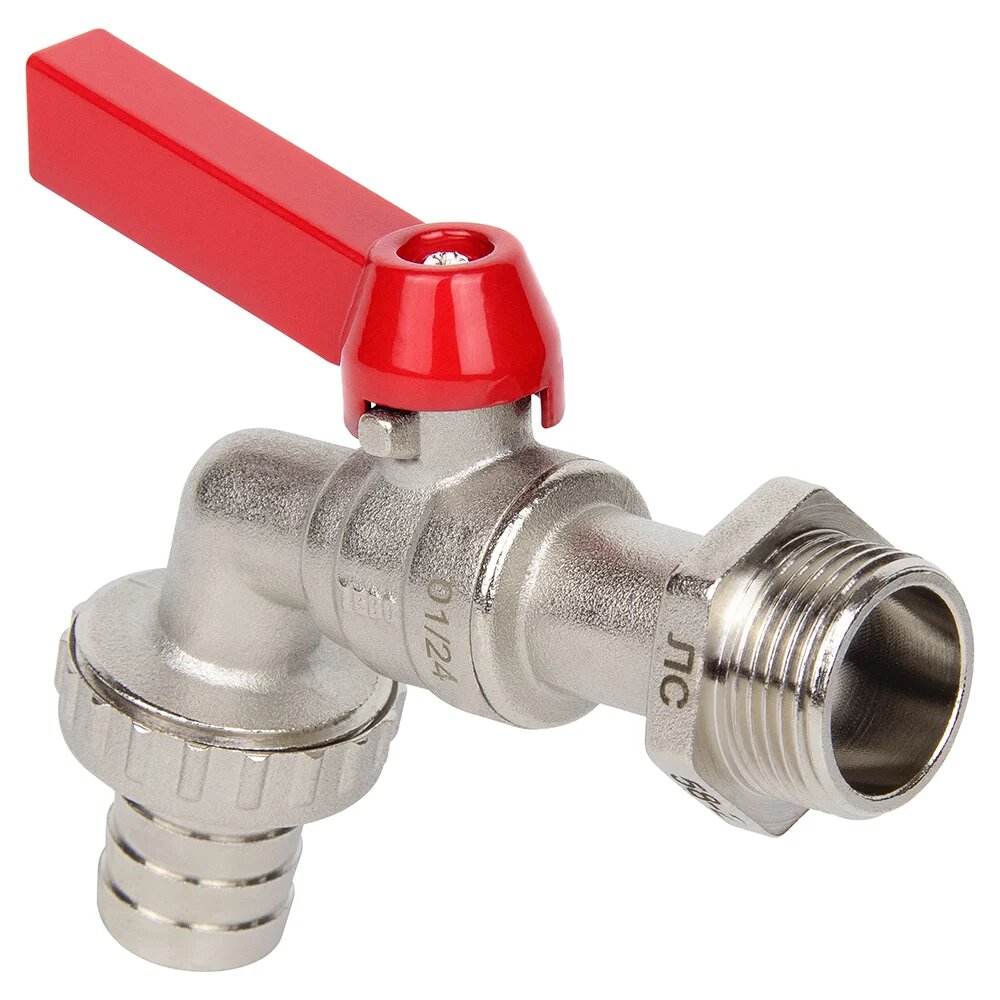 Кран шаровой поливочный с латунным штуцером TEBO НАР 1/2" T-КШ. П.555.12. КР. CN