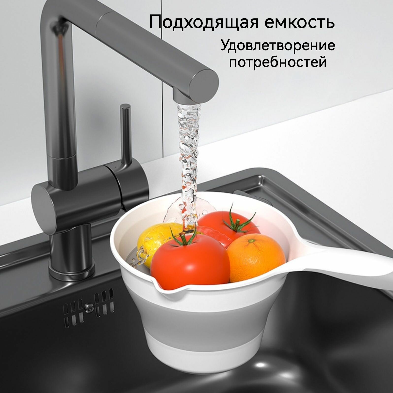 Ковш складной, быстросъемное крепление, голубой, 11 см х 27 см — фото 1